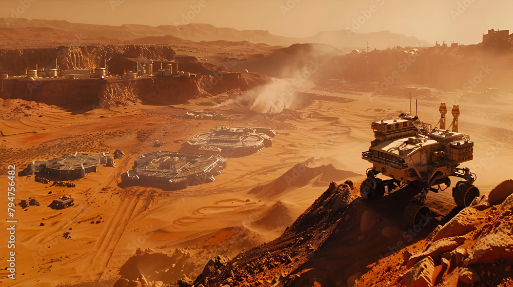 Machines and Robots Mining on Mars Mining on a Strange Planet Develop ...
