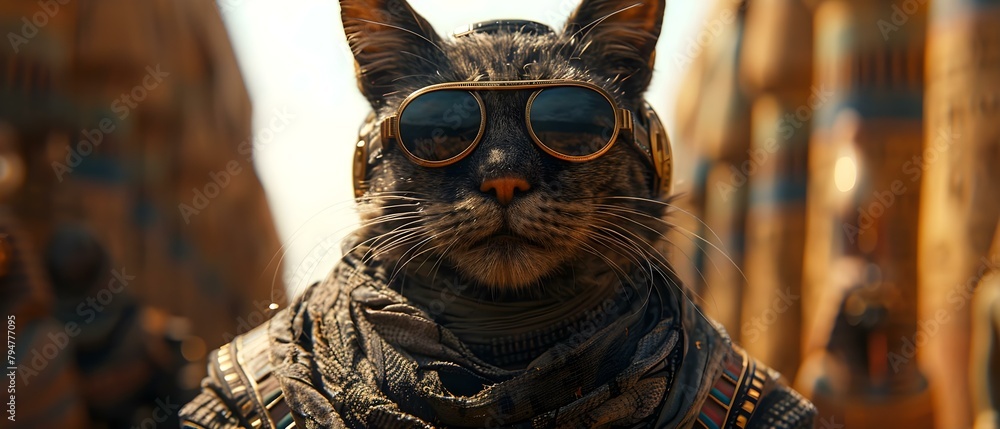 Cat activates time machine travels to ancient Egypt helps feline ...