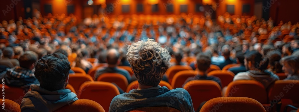 Machine learning conference, speaker presenting advanced algorithms ...