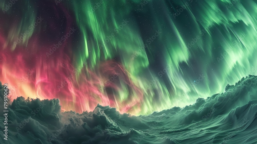 Aurora: A breathtaking photo of the aurora borealis creating a ...