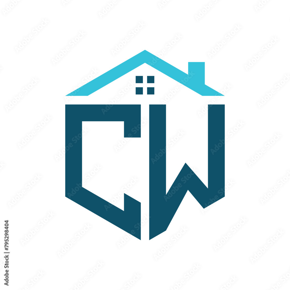 CW House Logo Design Template. Letter CW Logo for Real Estate ...