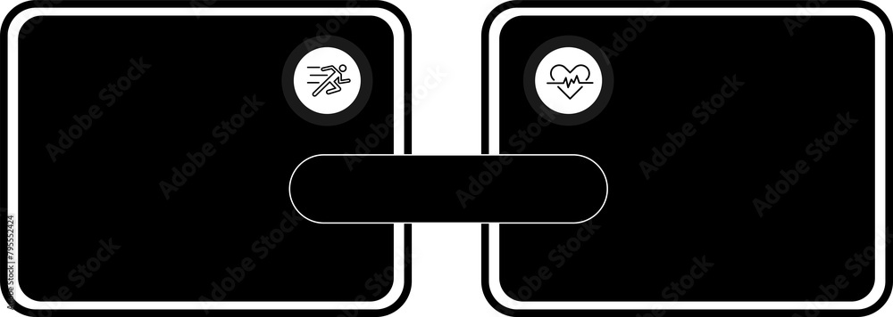 2 points stage template for comparison opposite infographic concept for ...