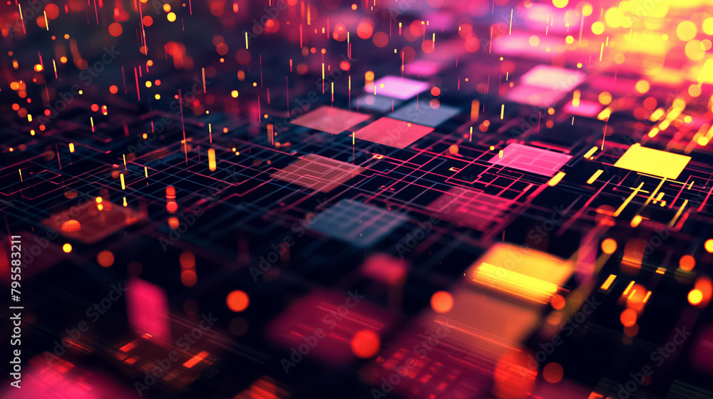 Stock-Illustration „Pixelated patterns technology background pixelated patterns grids digital ...