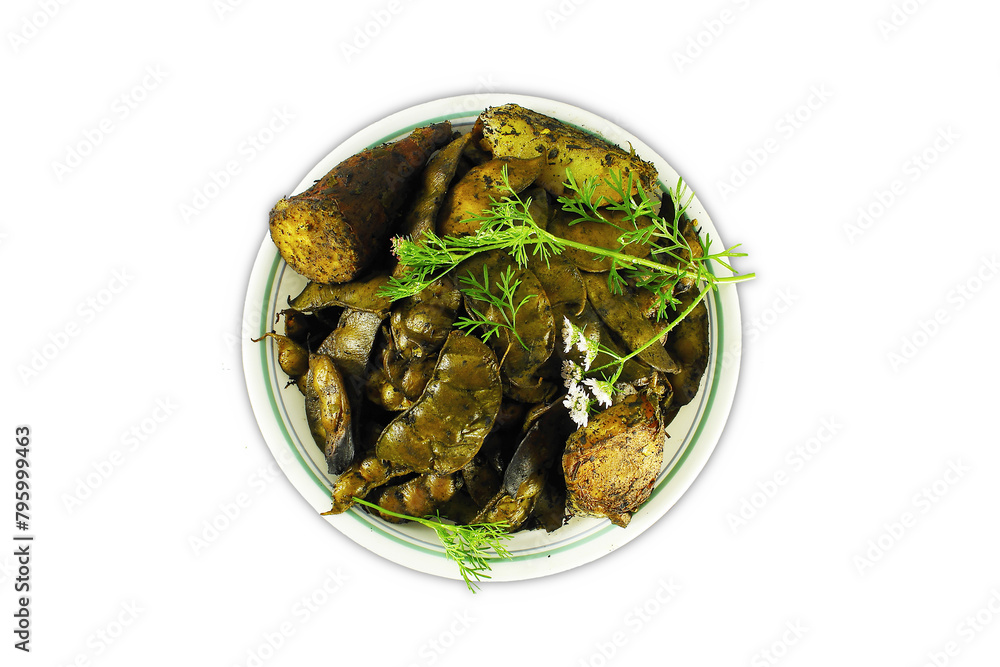 traditional indian gujarati snack food ubadiyu or matla undhiyu,undhiyu ...