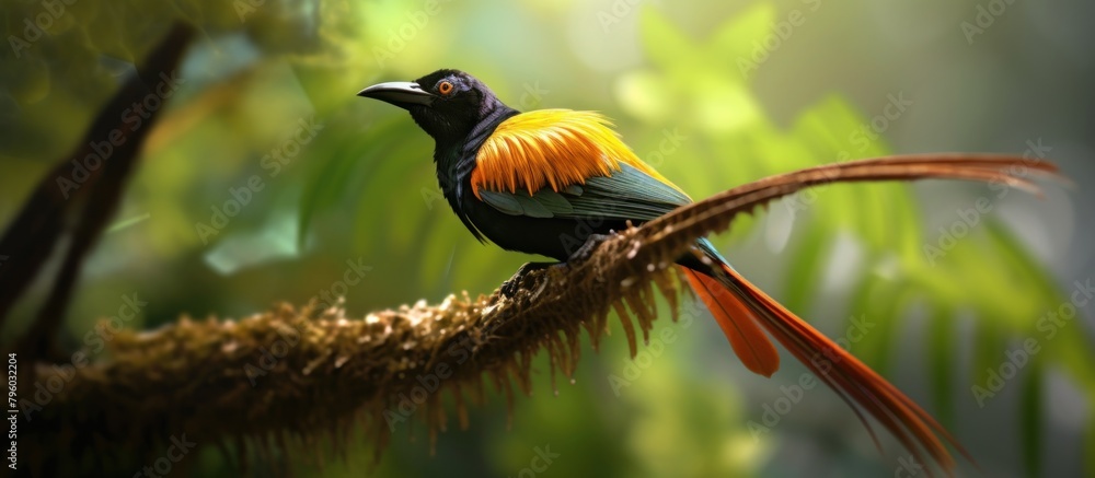 exotic appearance of birds of paradise Stock Photo | Adobe Stock