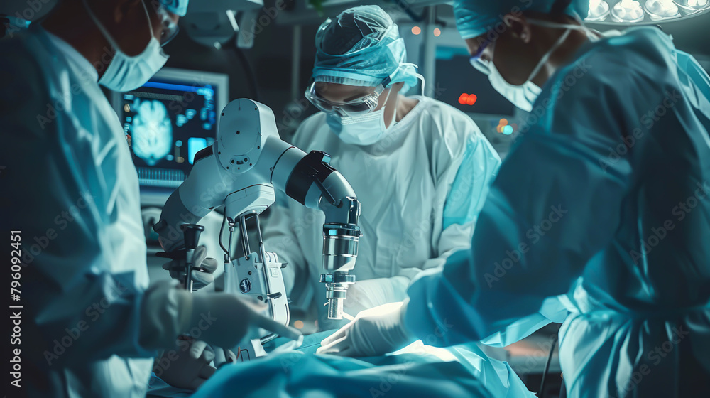 Robotic surgery: modern methods of treatment. Stock Illustration ...