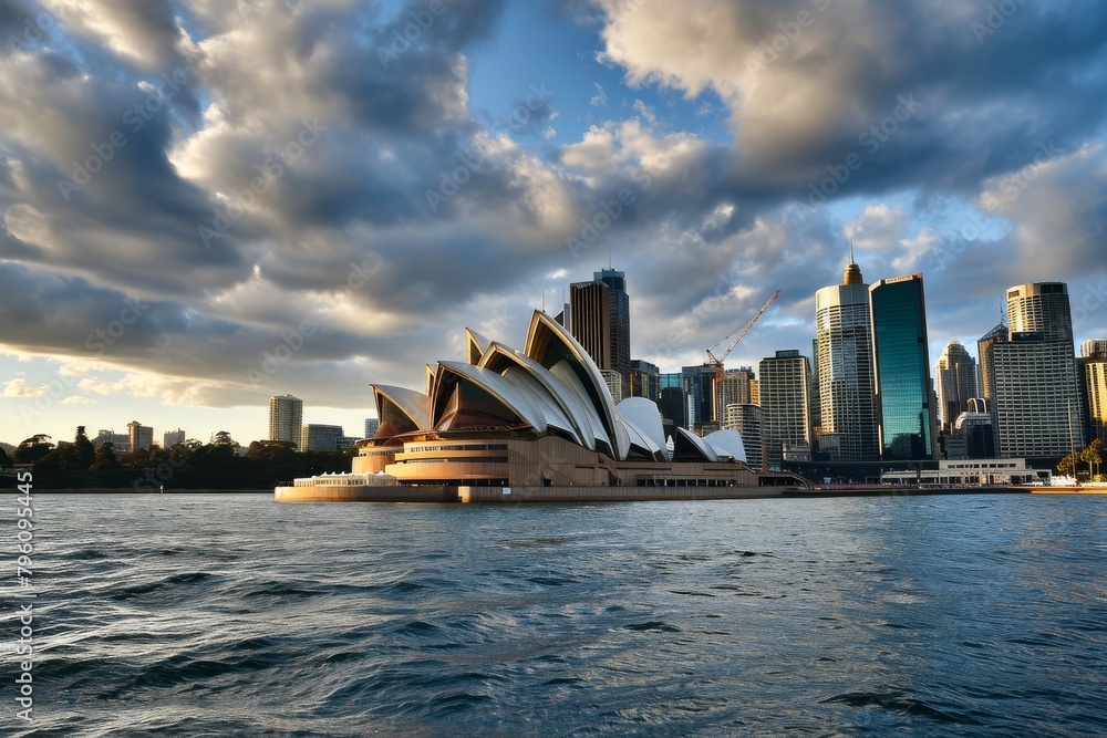 Sydney skyline with the iconic Opera House, iconic landmarks of Sydney ...
