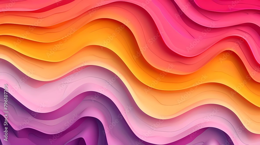 Multi layer color texture of 3D paper cut layers in gradient vector ...