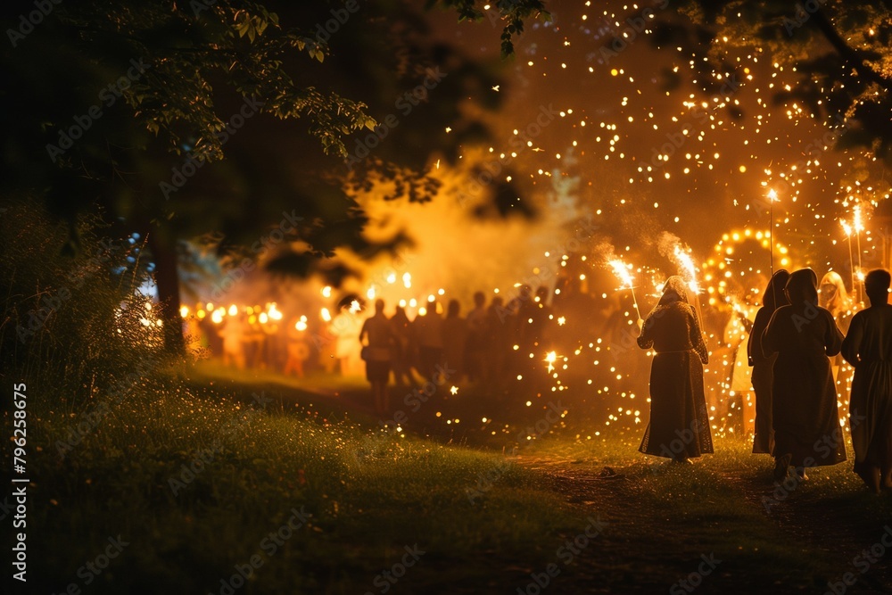 Slavic rituals on Kupala night. Midsummer holiday, early summer holiday ...
