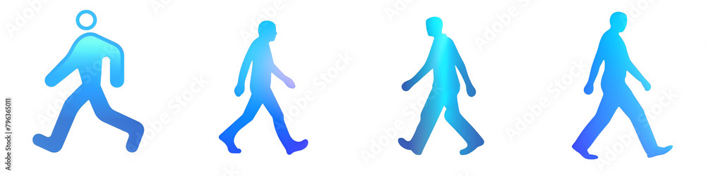 Walk clipart collection, symbol, logos, icons isolated on transparent ...