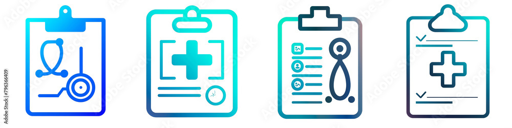 Medical Report clipart collection, symbol, logos, icons isolated on ...