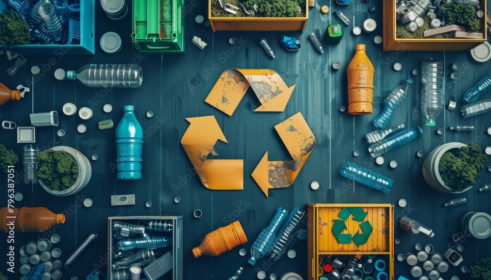 Infographic illustrating the life cycle of plastic from production to ...