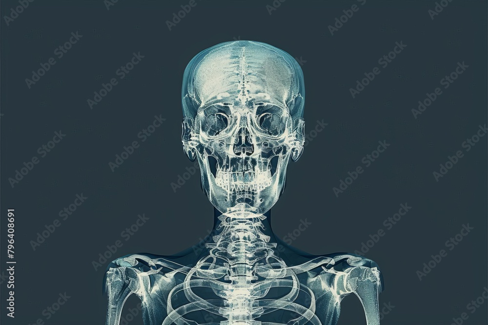 X-Ray Human Anatomy Head and Shoulders Stock Photo | Adobe Stock