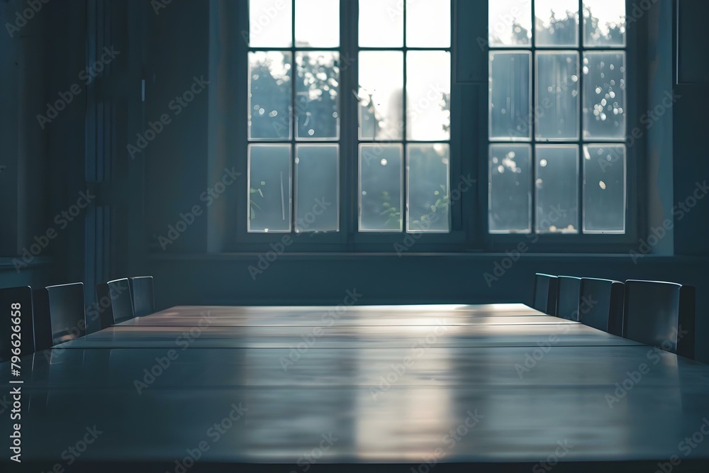 Virtual background of conference room with windows for Zoom meetings ...