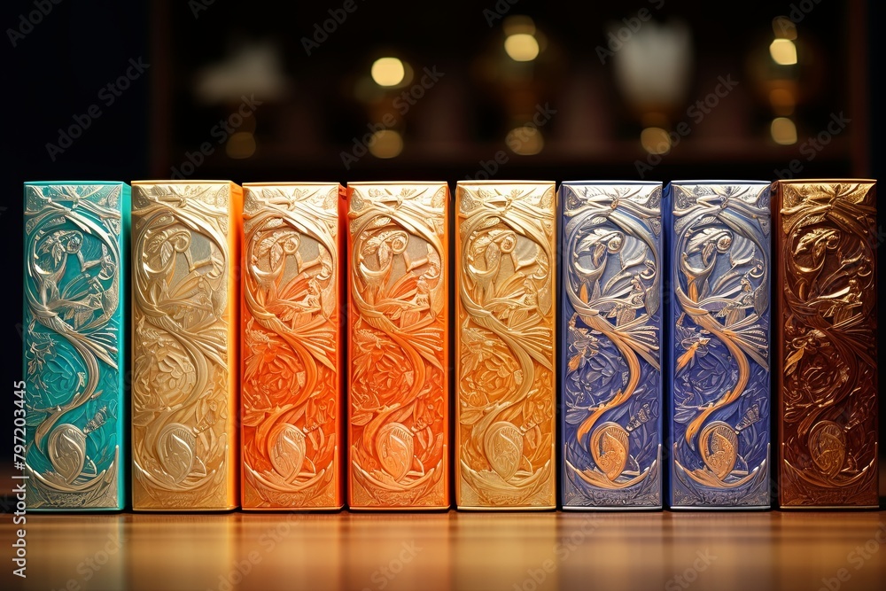 Illuminated Manuscript Script Gradients on Luxury Skincare Packaging ...
