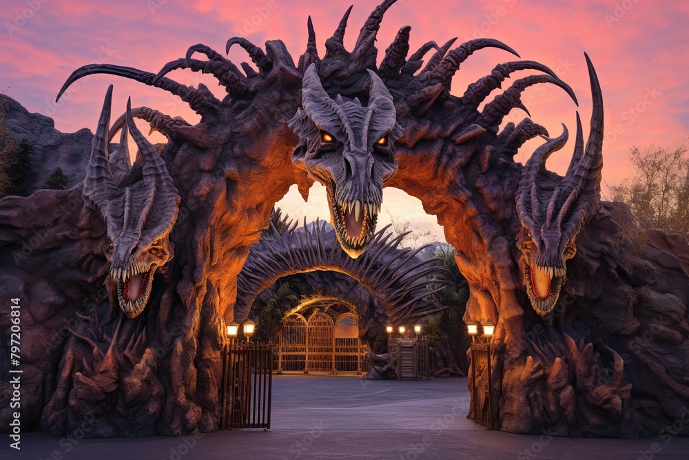 ภาพประกอบ Stock Prehistoric Fossil Amber Gradients Dinosaur Theme Park ...