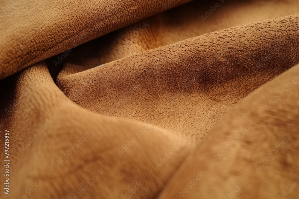 Velvety texture of suede leather, showcasing its soft nap and tactile ...