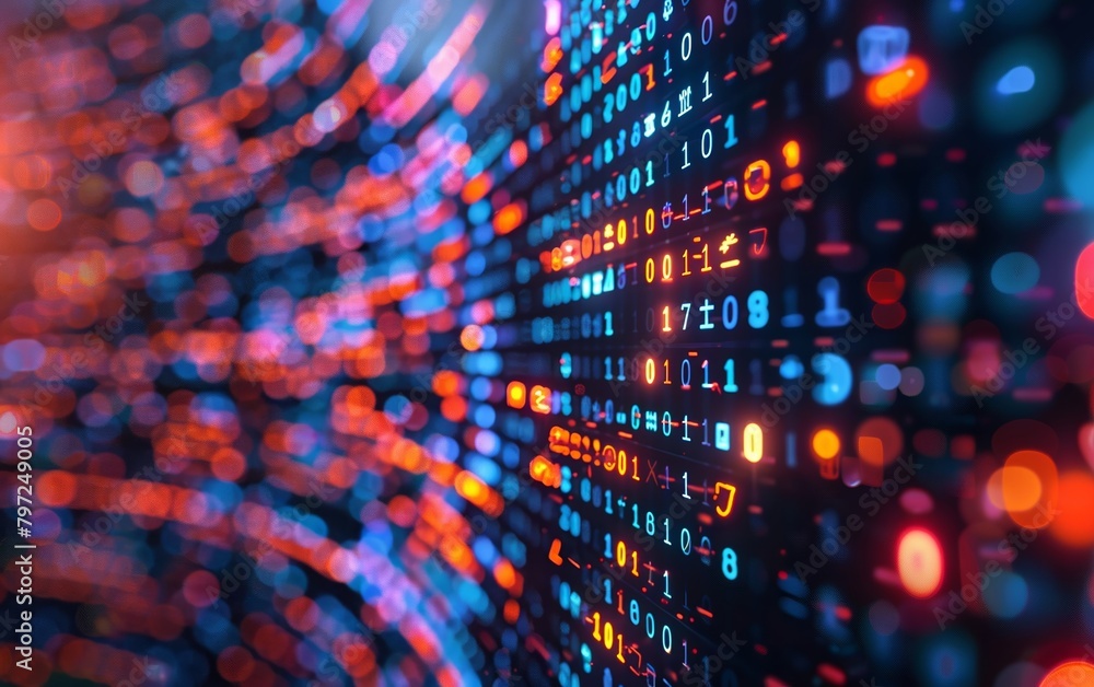 The coding text transforms into a pulsating network of interconnected pathways, symbolizing the ...