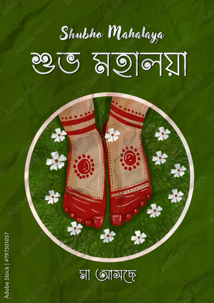 Mahalaya Creative Social Media Post for Durga Puja Celebration. Durga ...