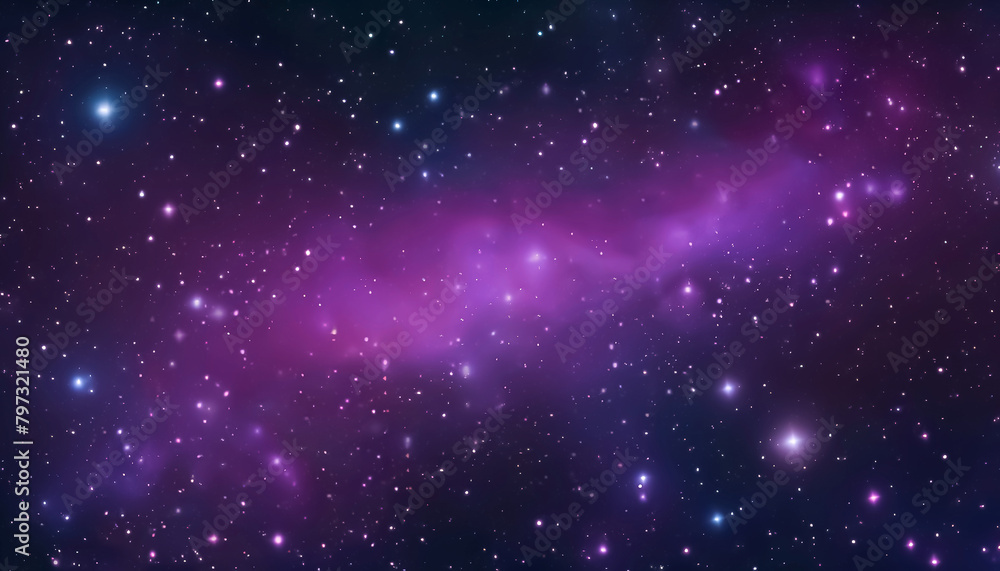 Purple Galaxy with Stars Outerspace Background Image. Starfield ...
