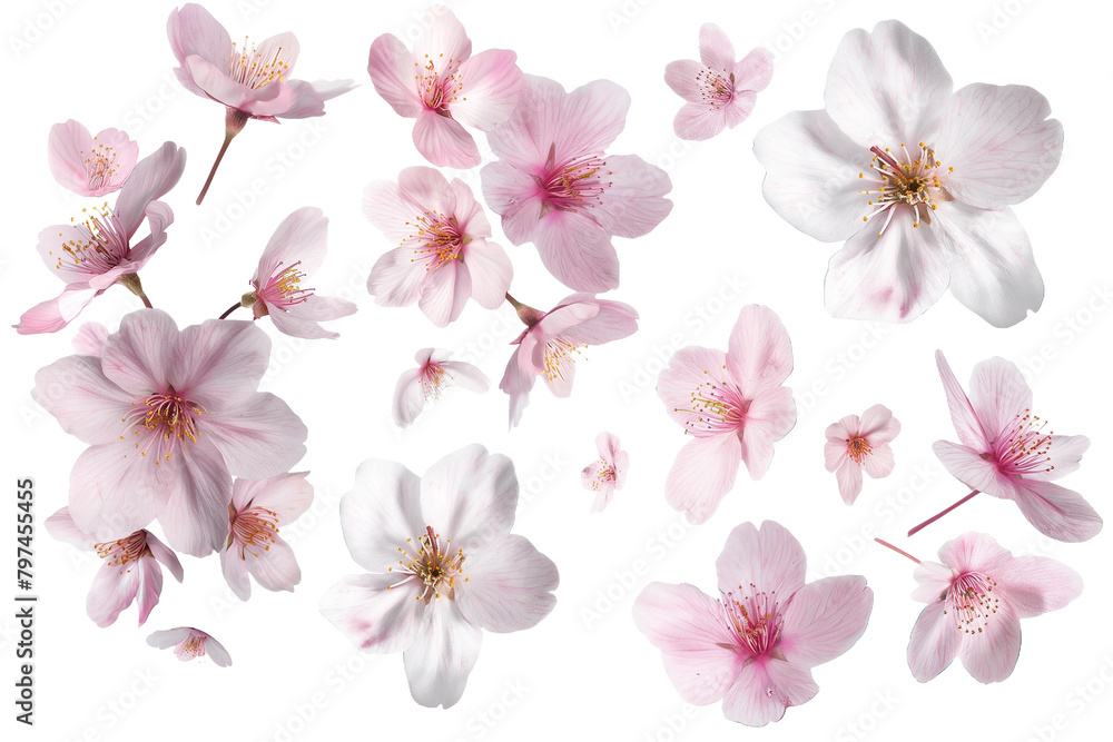 pink cherry blossom transparent background PNG Stock Photo | Adobe Stock