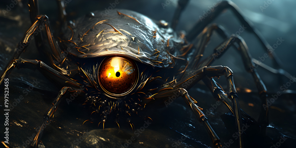 Arachnophobia fear of spiders scary scary monster in the shape of a ...