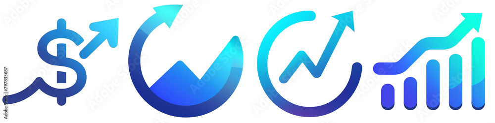 Profit clipart collection, symbol, logos, icons isolated on transparent ...