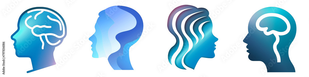 Mindset clipart collection, symbol, logos, icons isolated on ...