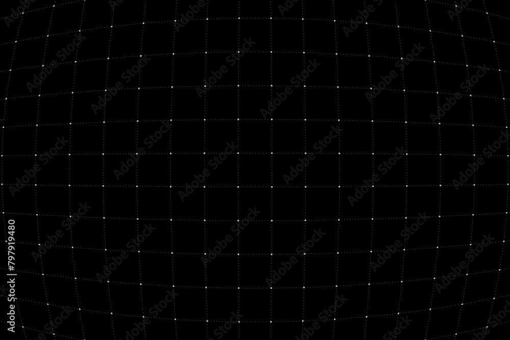 VR HUD futuristic interface voluminous grid. Line and dot head up ...