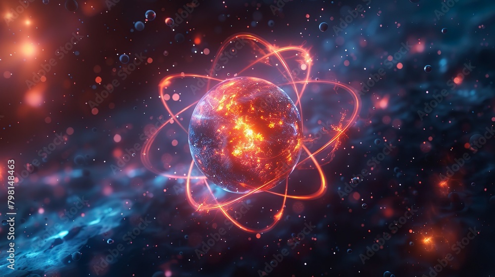 Atom, nucleus, proton, neutron, electron, subatomic particles, atomic ...