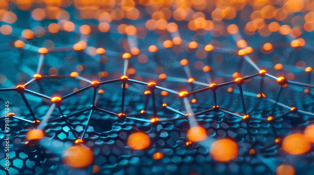 Стоковая иллюстрация «Detailed illustration of a graphene ...