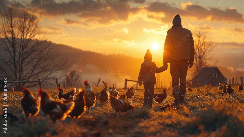happy and relationship concept picture of father and young son working ...