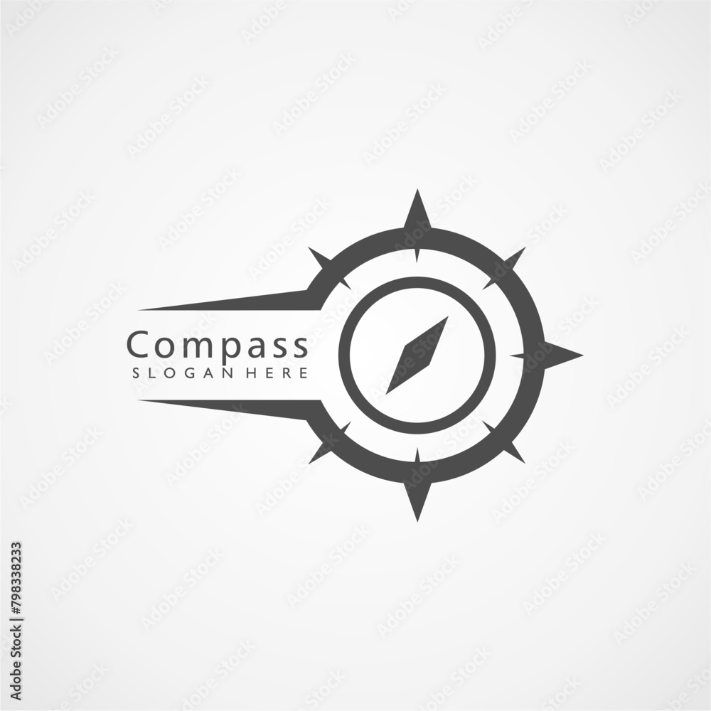 Compass Rose logo design vector illustration Stock Vector | Adobe Stock