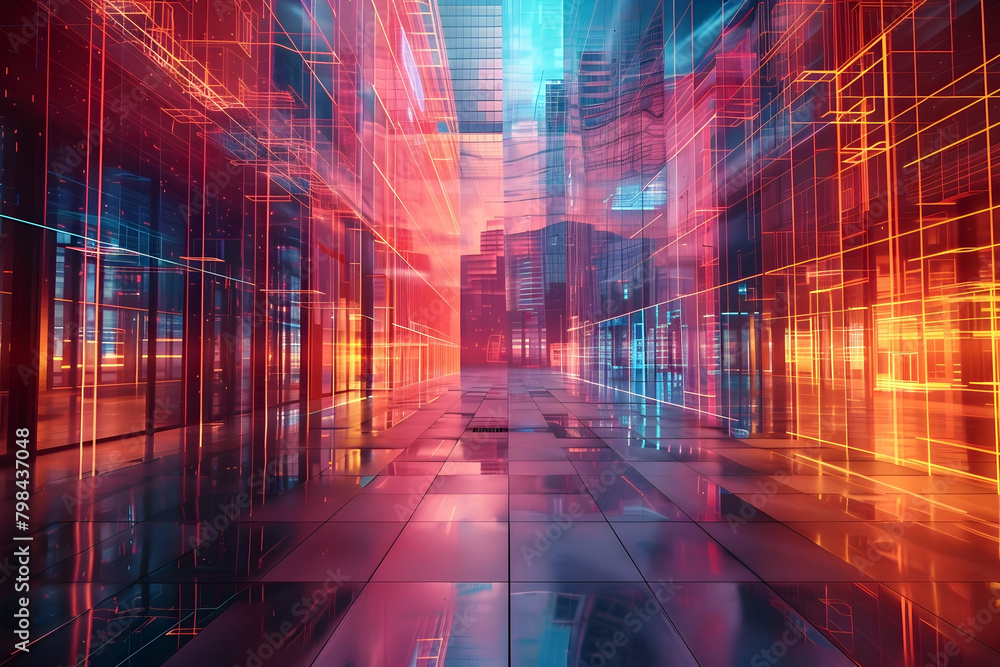 Futuristic Wireframe Hologram Projections for Immersive Entertainment ...