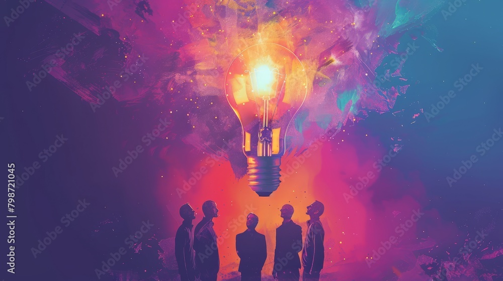 An abstract visualization of thoughts flowing freely between team ...