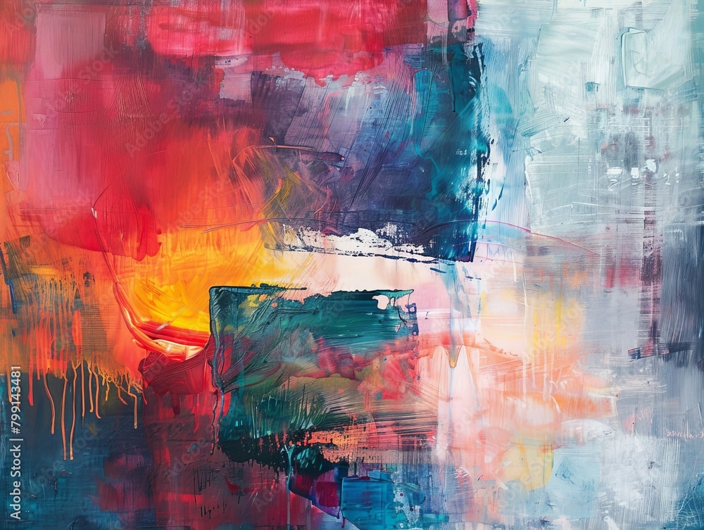 Create A Visually Striking Representation Of Health And Wellness Through Abstract Art Featuring