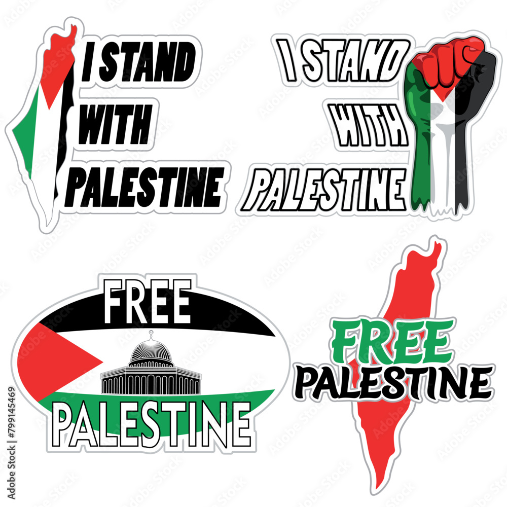 Free Palestine Text Logos with palestinian flag, palestine map, Al Aqsa ...