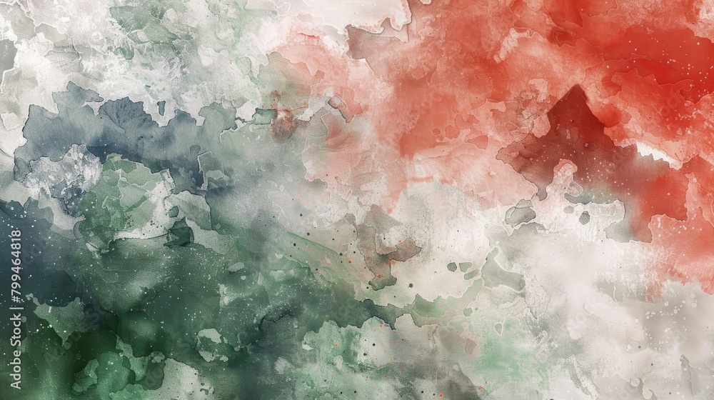 Watercolor wallpaper with abstract color palette of lava red white and ...