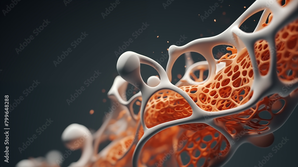 3d illustration symbolizes the exploration of skeletal structures ...