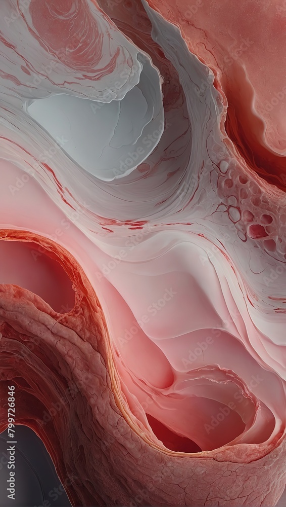 Abstract illustration concept of endometriosis, menstruation, period ...