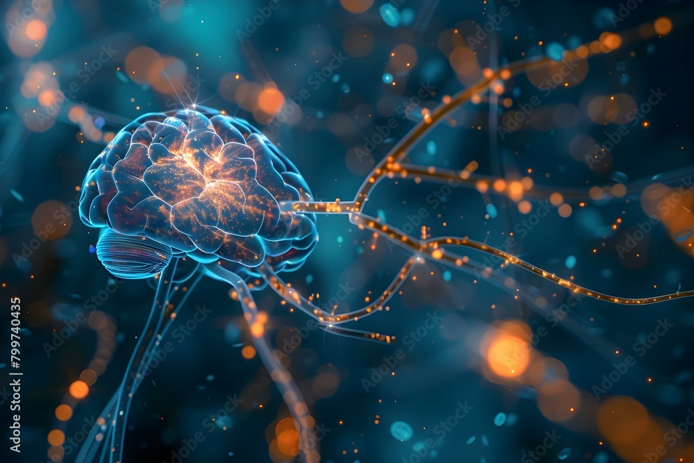Stock-Illustration „Neurological Mapping of Conditions Impacting Nerve ...
