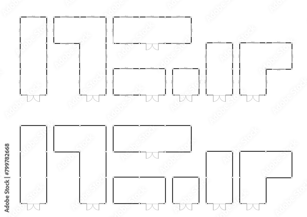 architecture plan floor house interior home vector room apartment ...