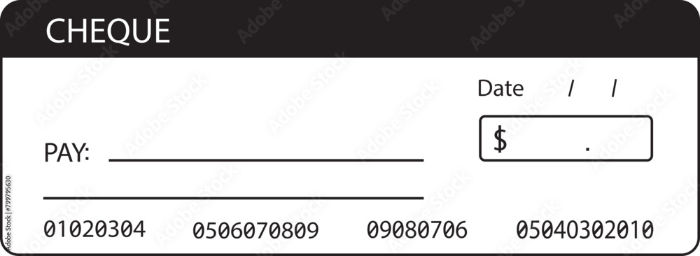 Payment cheque icon. bank cheque vector symbol. pay cheque sign line ...