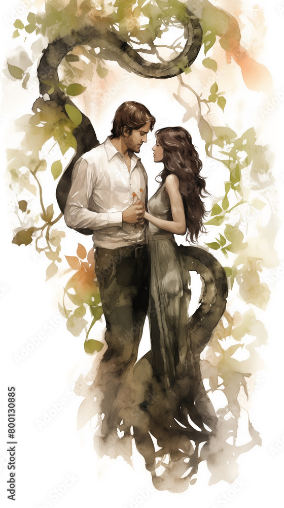 Christian art, Adam and Eve's temptation with the forbidden apple in ...