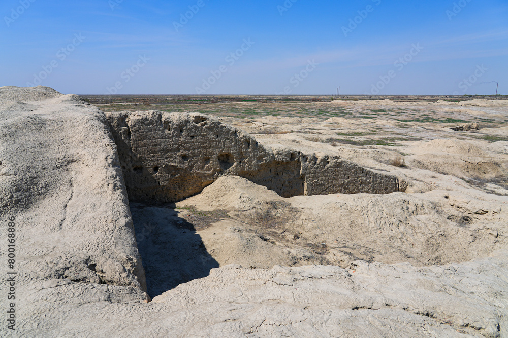 Ruins of the ancient Sogdian capital of Varakhsha, founded in the 1st ...