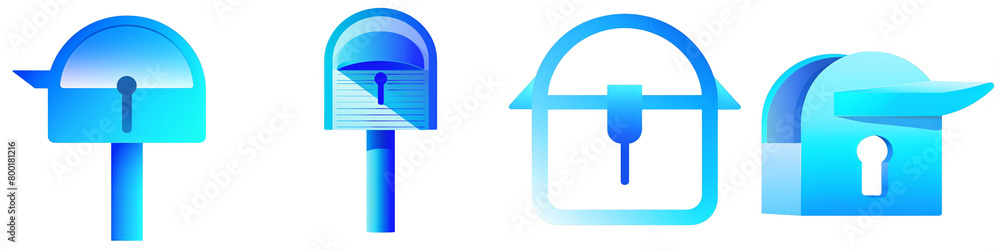 Mailbox clipart collection, symbol, logos, icons isolated on ...
