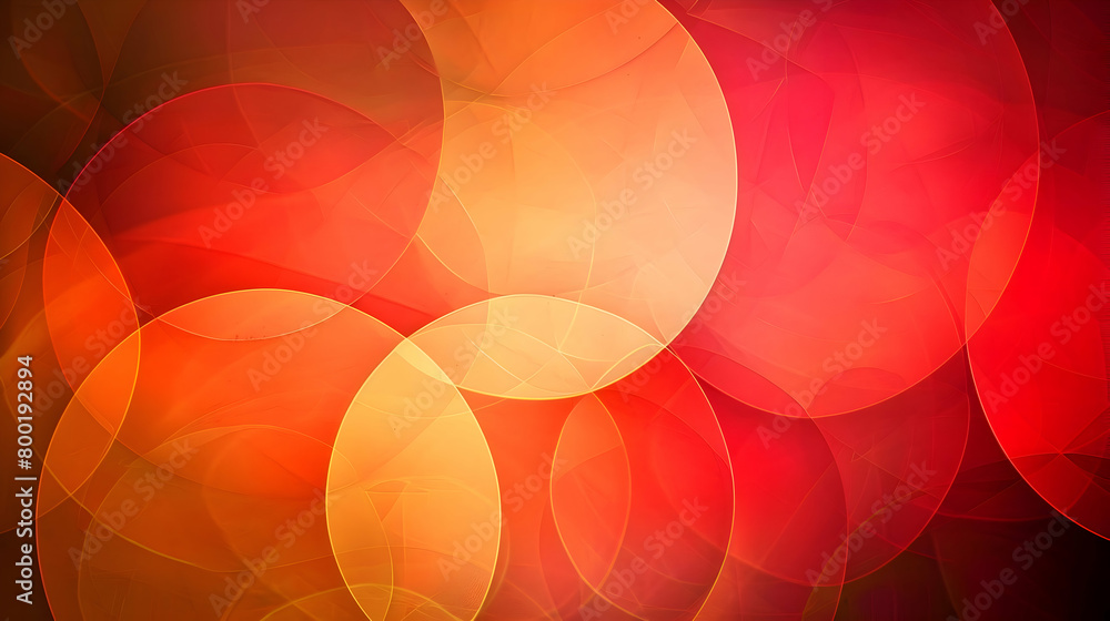 Abstract art photo of overlapping circles in warm sunset colors, taken ...