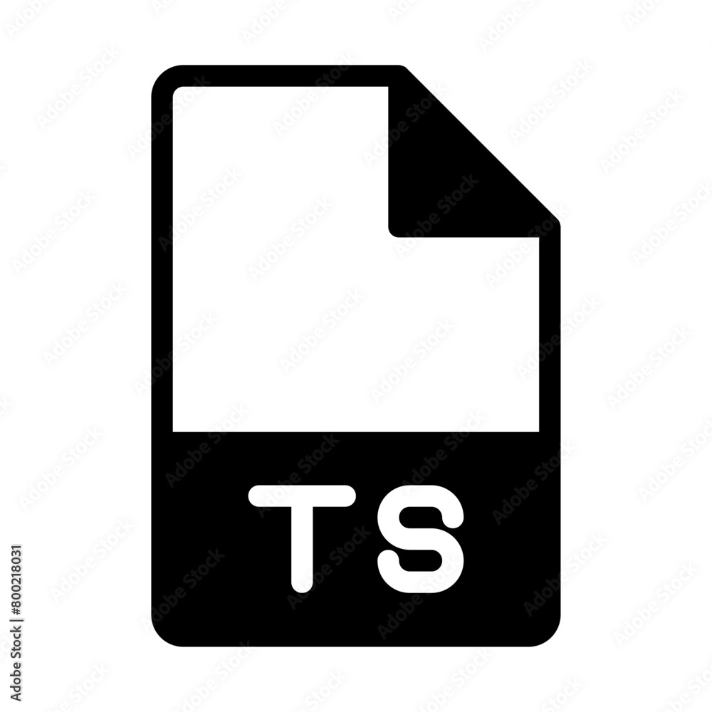 Ts file type icon. document files and folder format symbol icons, in ...