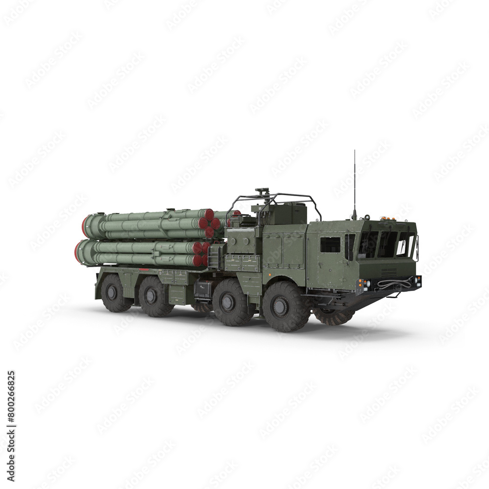 Realistic 3D Isometric S300, S400 missile system. Long range surface to ...
