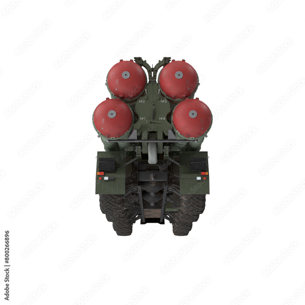 Realistic 3D Isometric S300, S400 missile system. Long range surface to air and anti-ballistic ...